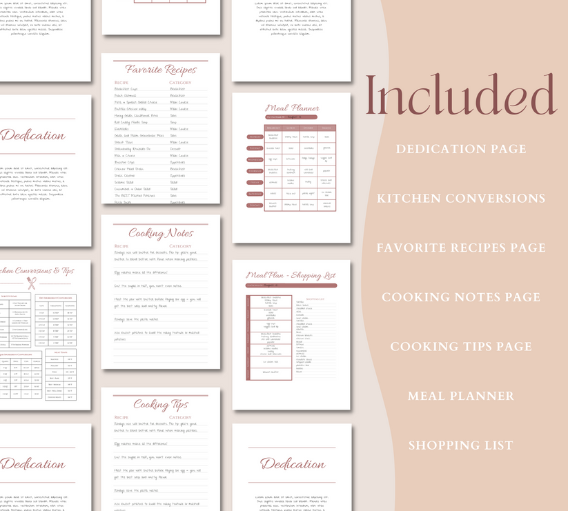 Editable Cookbook Template: 7 Colors | Decorum